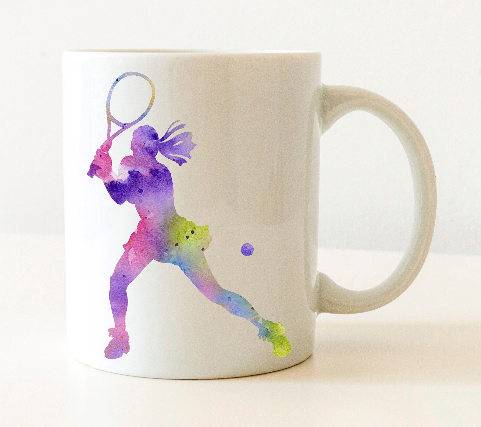 Tennis Mug Tennis Player Gift Tennis Watercolor Art Mug - Etsy