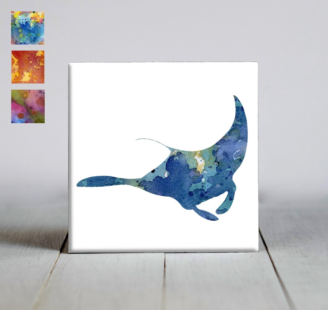 Manta Ray Ceramic Tile - Manta Ray Decorative Tile - Ceramic Tile ...