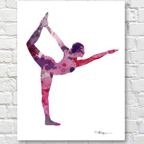 Watercolor Yoga Art - Etsy