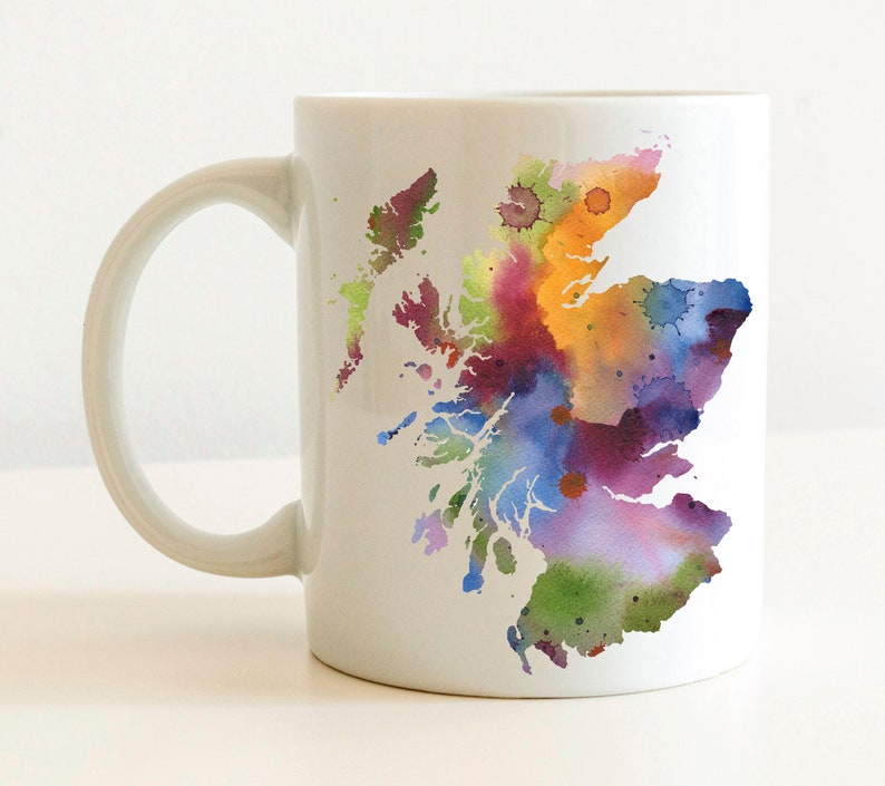 Scotland Mug Scotland Lover Gift Scotland Watercolor Art | Etsy