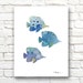 Tropical Fish Art Print Abstract Watercolor Painting Wall - Etsy