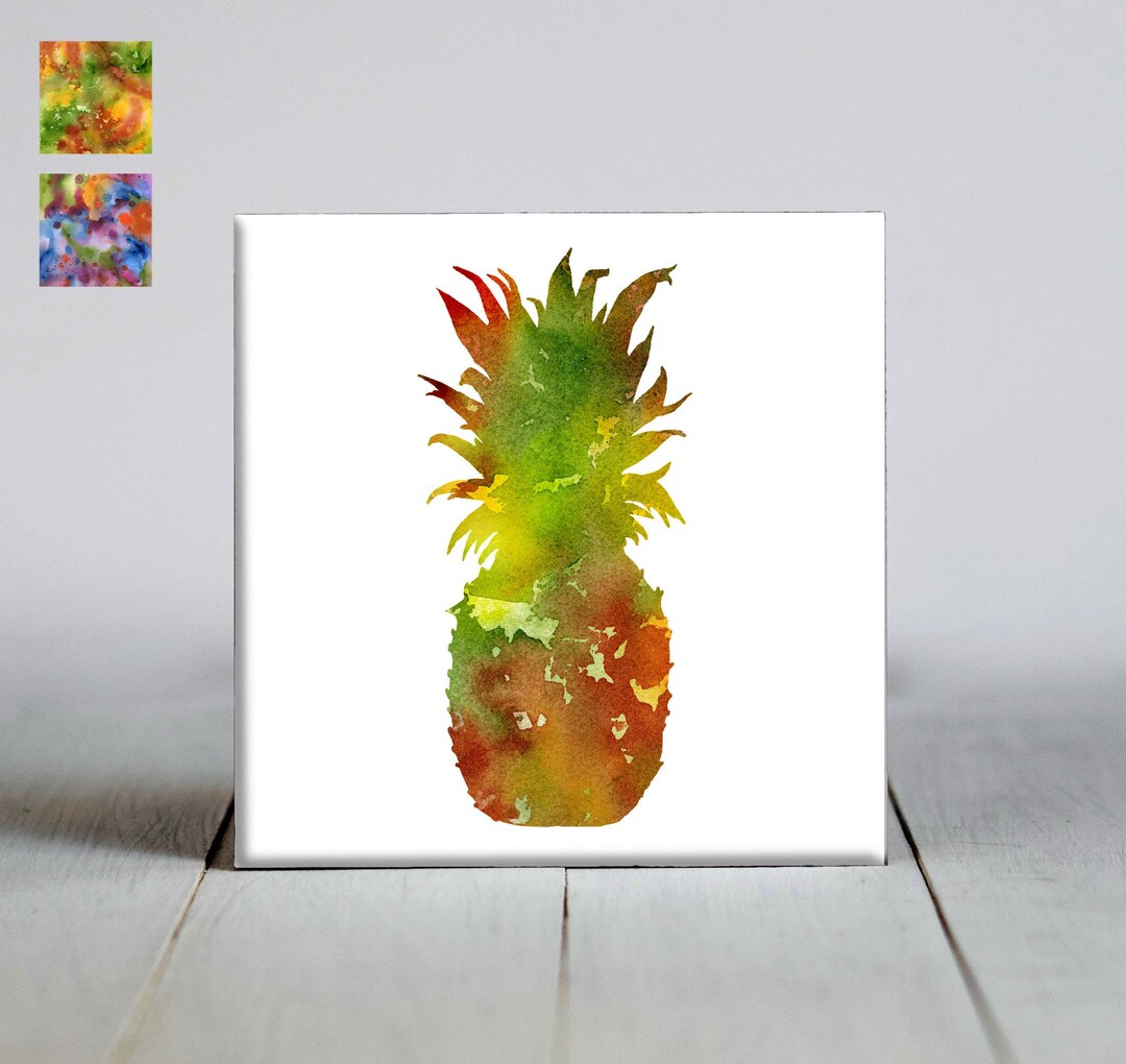 Pineapple Ceramic Tile - Pineapple Decorative Tile - Pineapple Lover ...