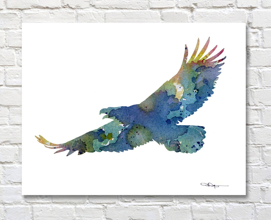 Eagle Watercolor Art Print - Abstract Painting - Wall Decor - Etsy