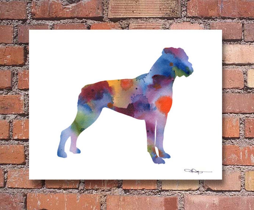 Boxer Art Print Abstract Watercolor Painting Wall Decor - Etsy