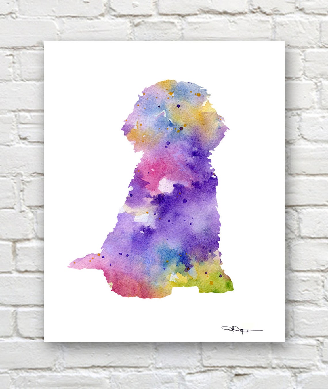 Cockapoo Art Print Abstract Watercolor Painting Wall Decor - Etsy