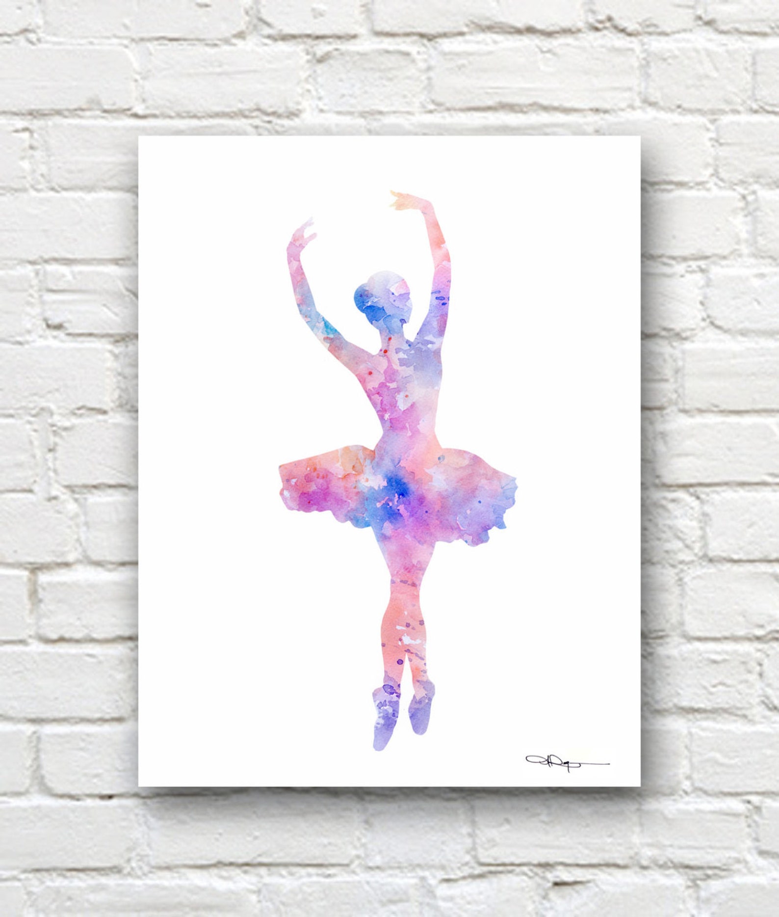 Set of 2 Ballet Dancer Art Prints Watercolor Painting Wall - Etsy