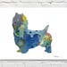 Blue Leonberger Art Print Abstract Watercolor Painting Wall Decor - Etsy