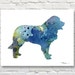 Blue Leonberger Art Print Abstract Watercolor Painting Wall Decor - Etsy