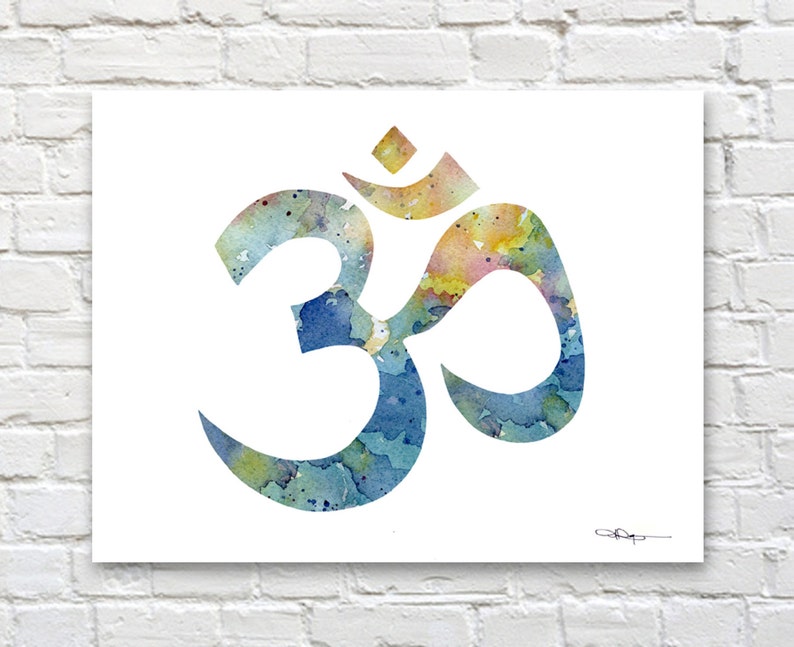 Om Symbol Art Print Abstract Watercolor Wall Decor - Etsy