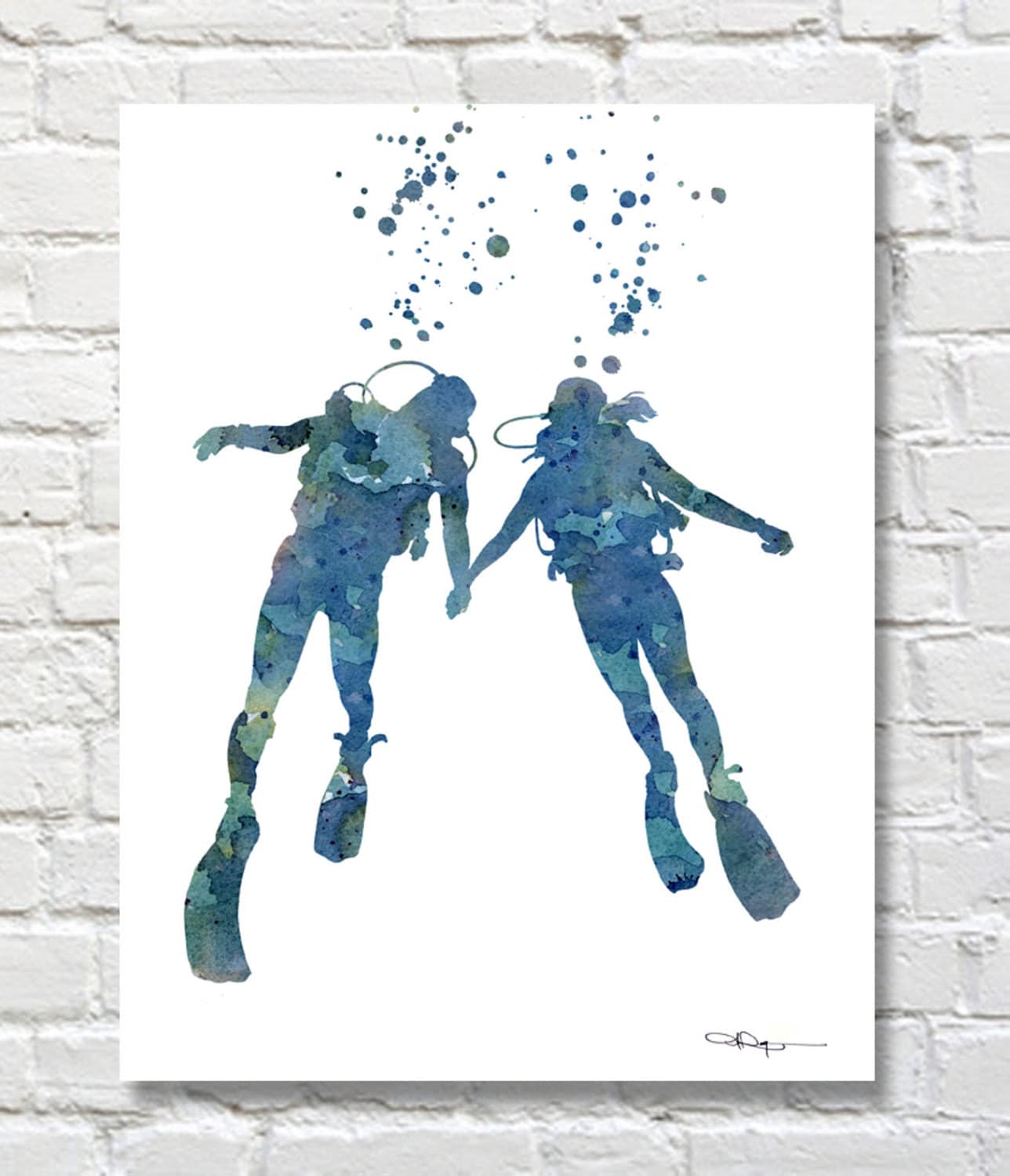 Scuba Diver Painting
