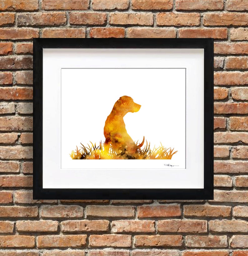 Hunting Dog Art Print Abstract Watercolor Painting Wall | Etsy