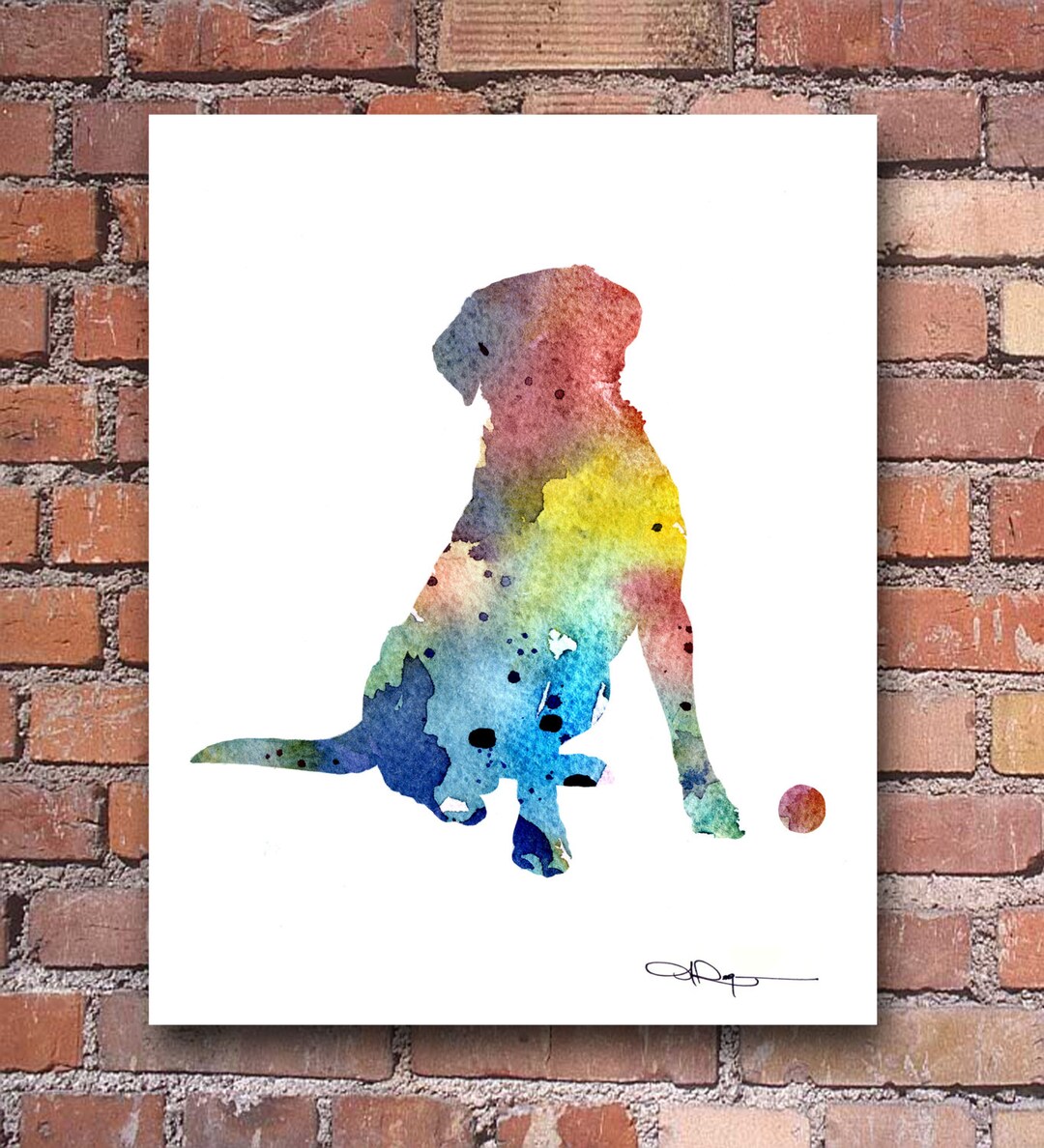 Labrador Retriever Art Print Watercolor Abstract Painting Wall Decor - Etsy