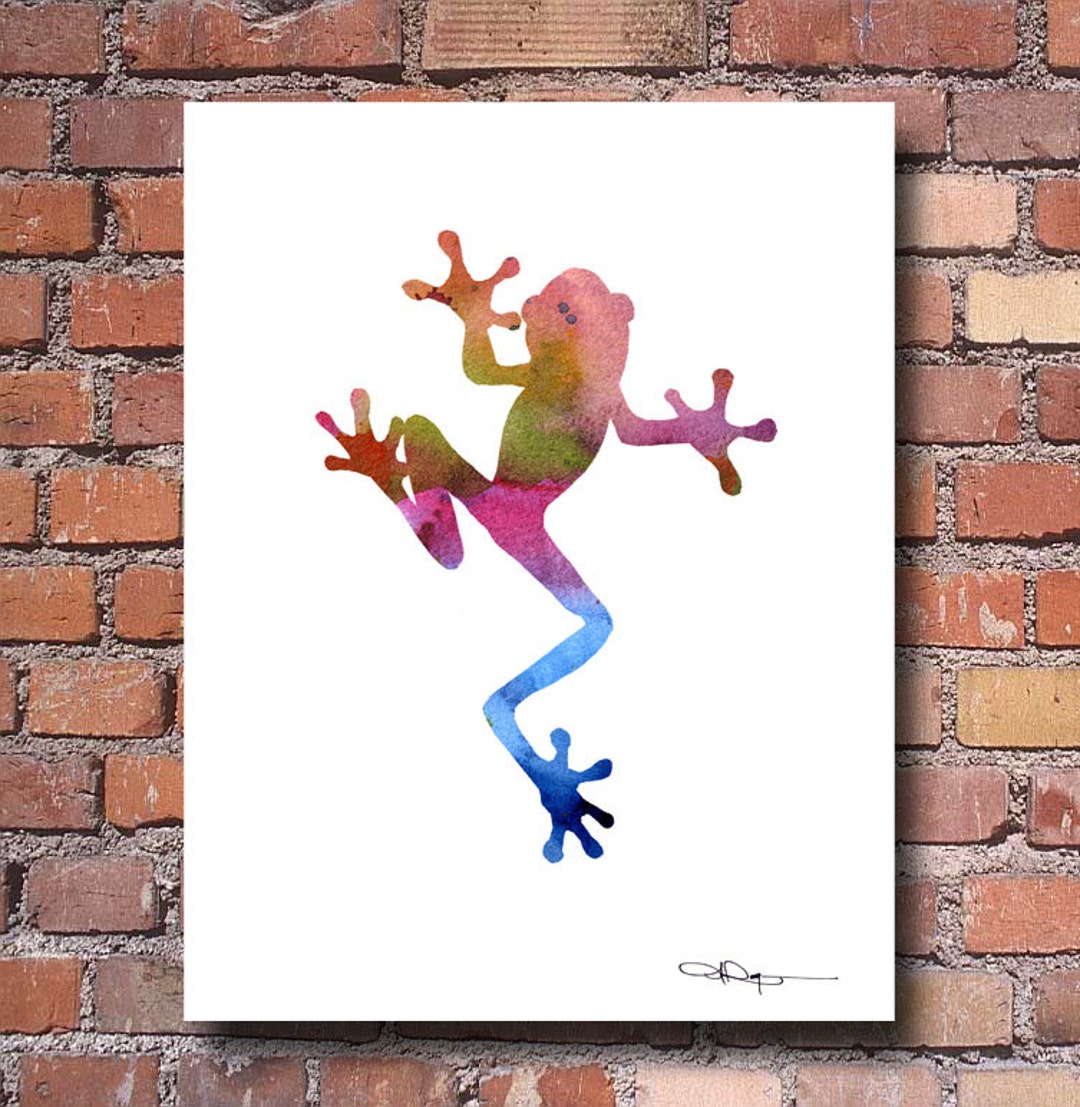 Tree Frog Art Print Abstract Watercolor Painting Wall Decor - Etsy