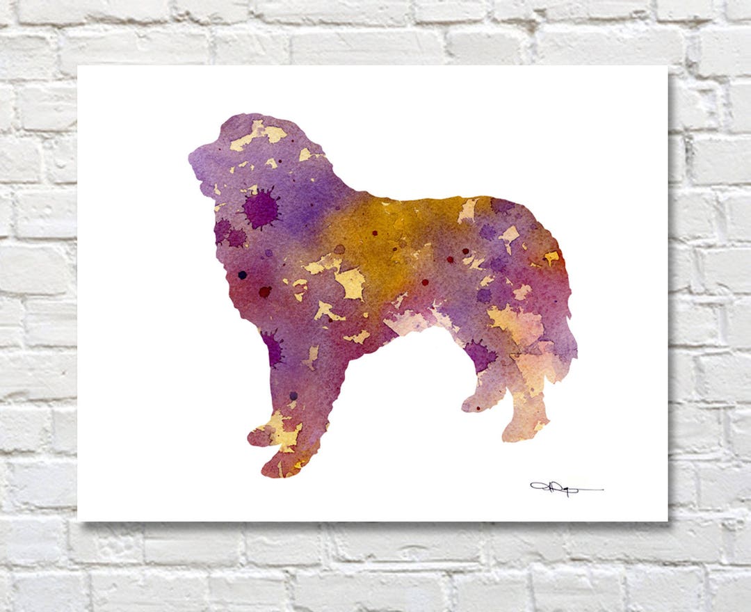Great Pyrenees Art Print Abstract Watercolor Painting Dog - Etsy