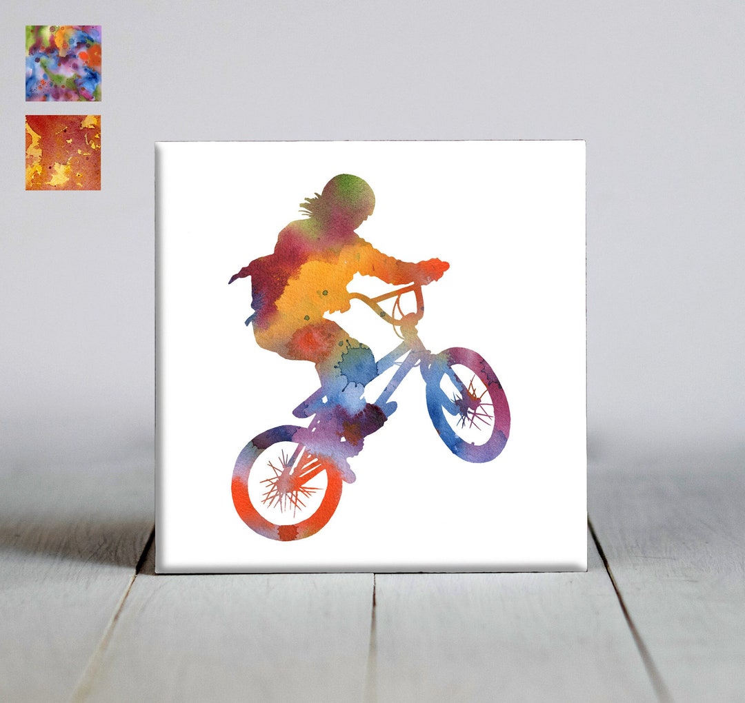 BMX Bike Ceramic Tile BMX Bike Decorative Tile Ceramic Tile Bicycle ...