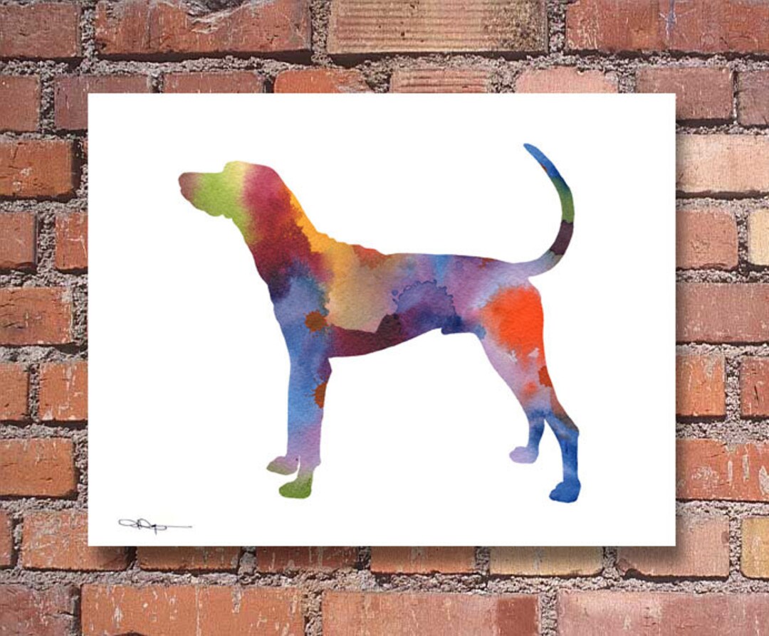 Plott Hound Art Print Abstract Watercolor Painting Wall Decor - Etsy