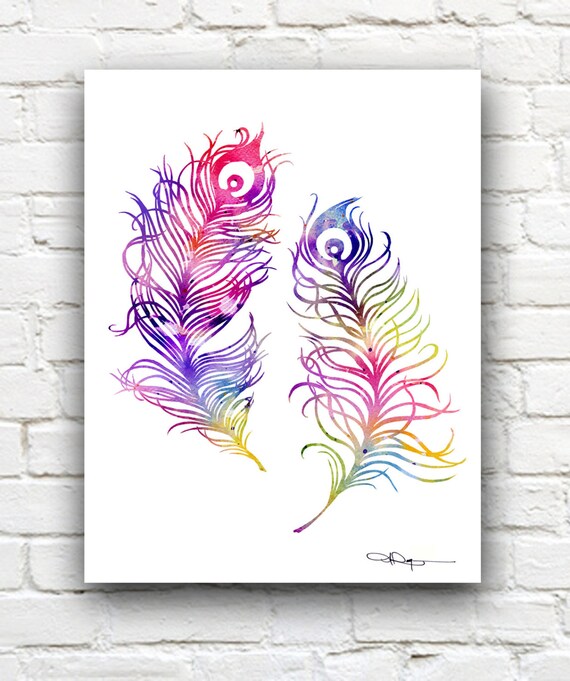 Peacock Feather Painting Abstract