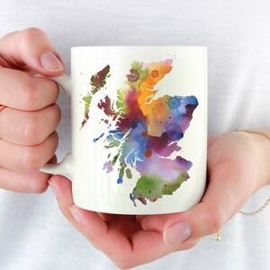 Scotland Mug Scotland Lover Gift Scotland Watercolor Art Mug Scotland ...