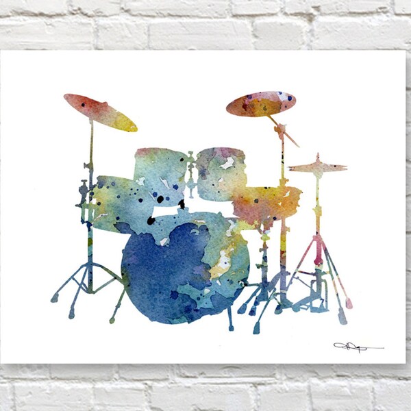 Drum Set Painting - Etsy