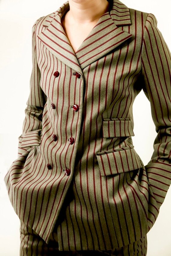 David Hayes Red Striped Suit - Gem