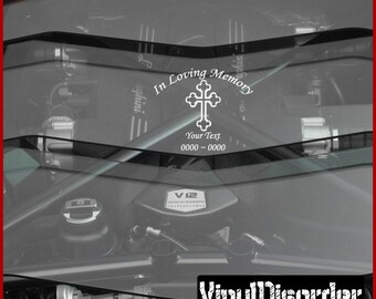Cross In Loving Memory Full Color Circles 008 Custom Vinyl | Etsy