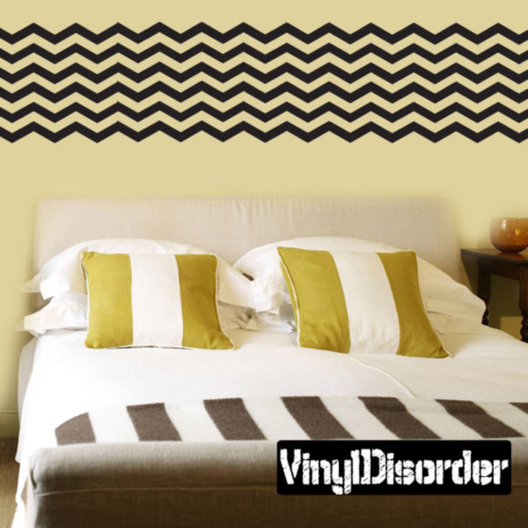 Chevron Wall Pattern Vinyl Wall Decal or Car Sticker - Mvd002et - Etsy
