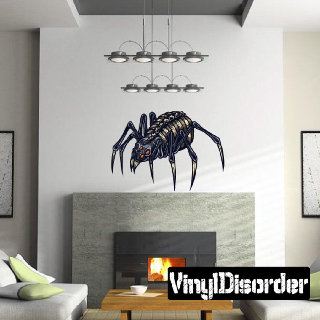 Spider Wall Decal - Wall Fabric - Vinyl Decal - Removable and Reusable ...