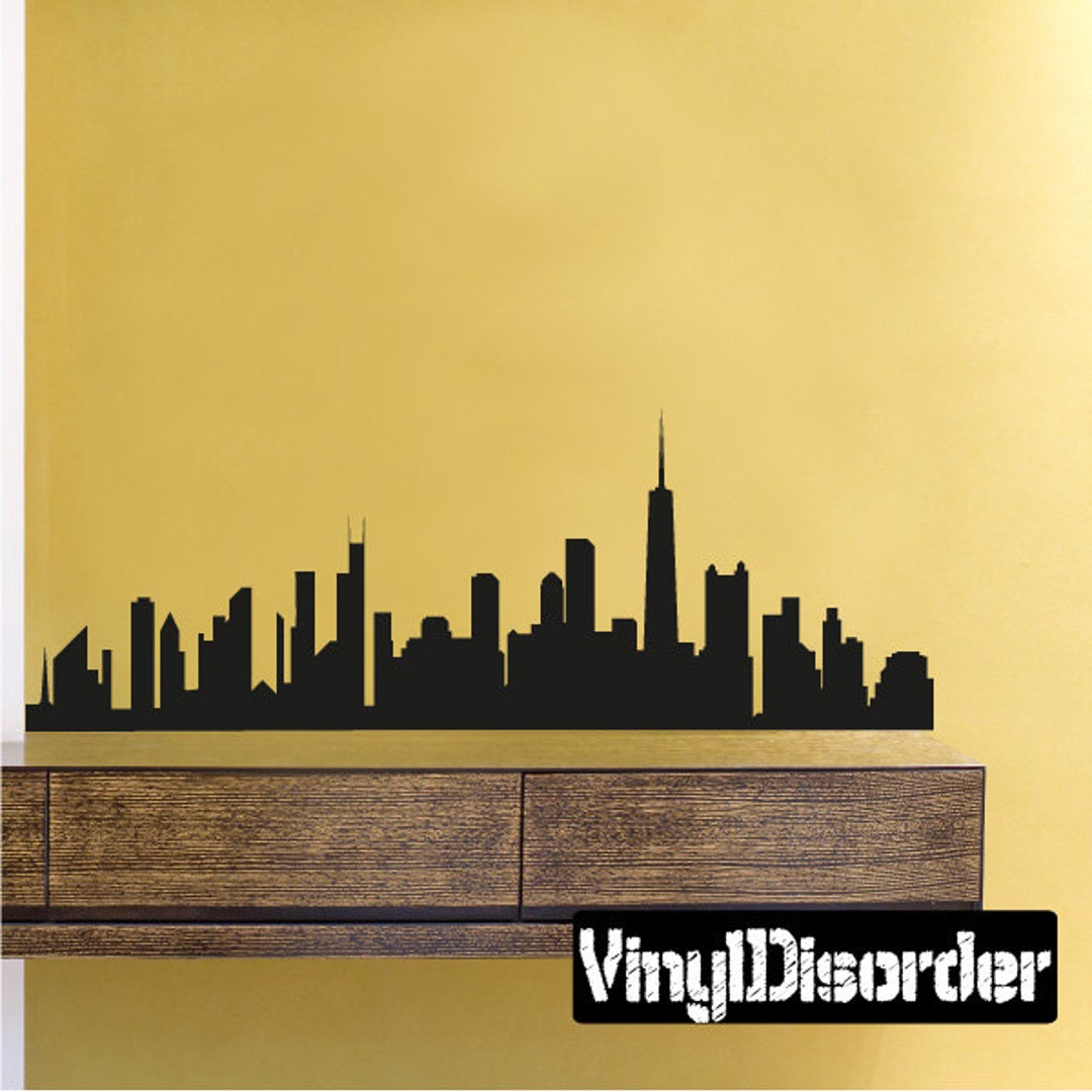 Chicago Skyline Vinyl Wall Decal or Car Sticker SS047ET - Etsy