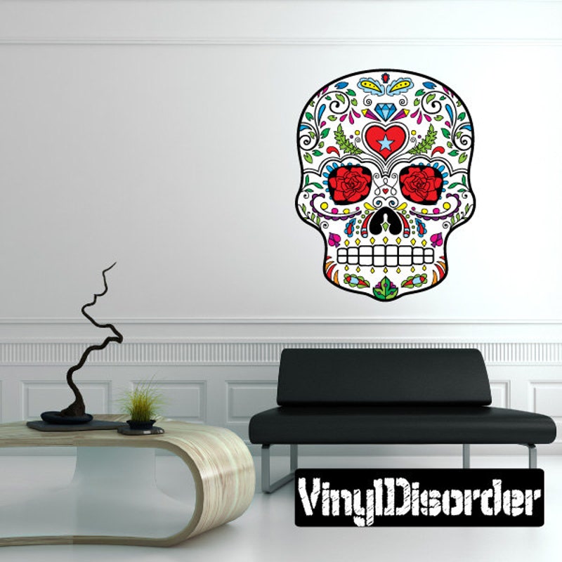 Skull Wall Decal - Etsy