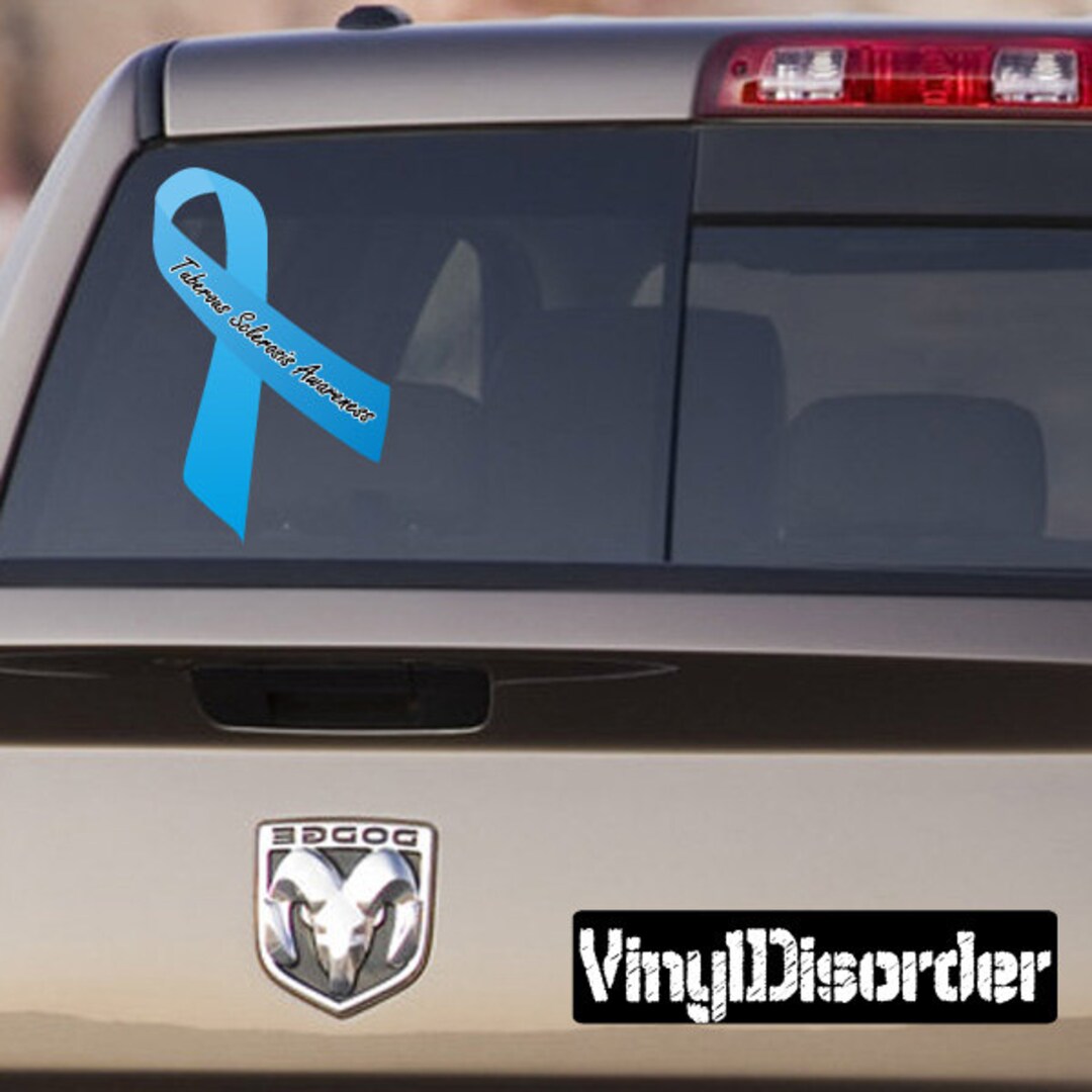 Tuberous Sclerosis Awareness Ribbon Vinyl Wall Decal or Car Sticker - Etsy