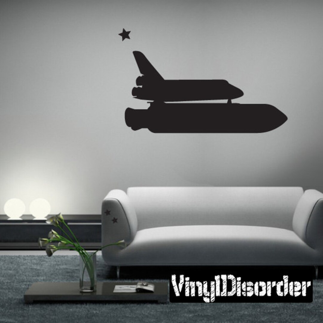 Space Shuttle Vinyl Wall Decal or Car Sticker - Mv008et - Etsy