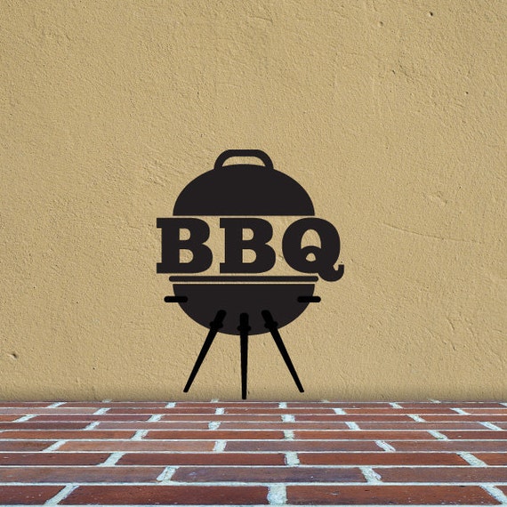 BBQ Bbq Wall Decal Vinyl Decal Car Decal Id008 | Etsy