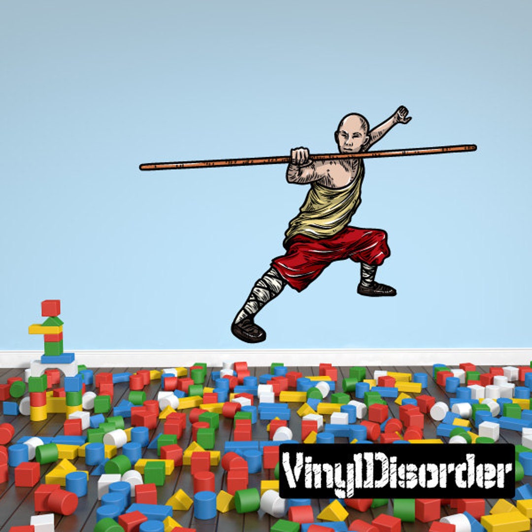 Kung Fu Wall Decal - Wall Fabric - Vinyl Decal - Removable and Reusable ...