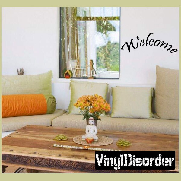 Welcome Vinyl Wall Decal Wall Quotes Vinyl Sticker - Etsy