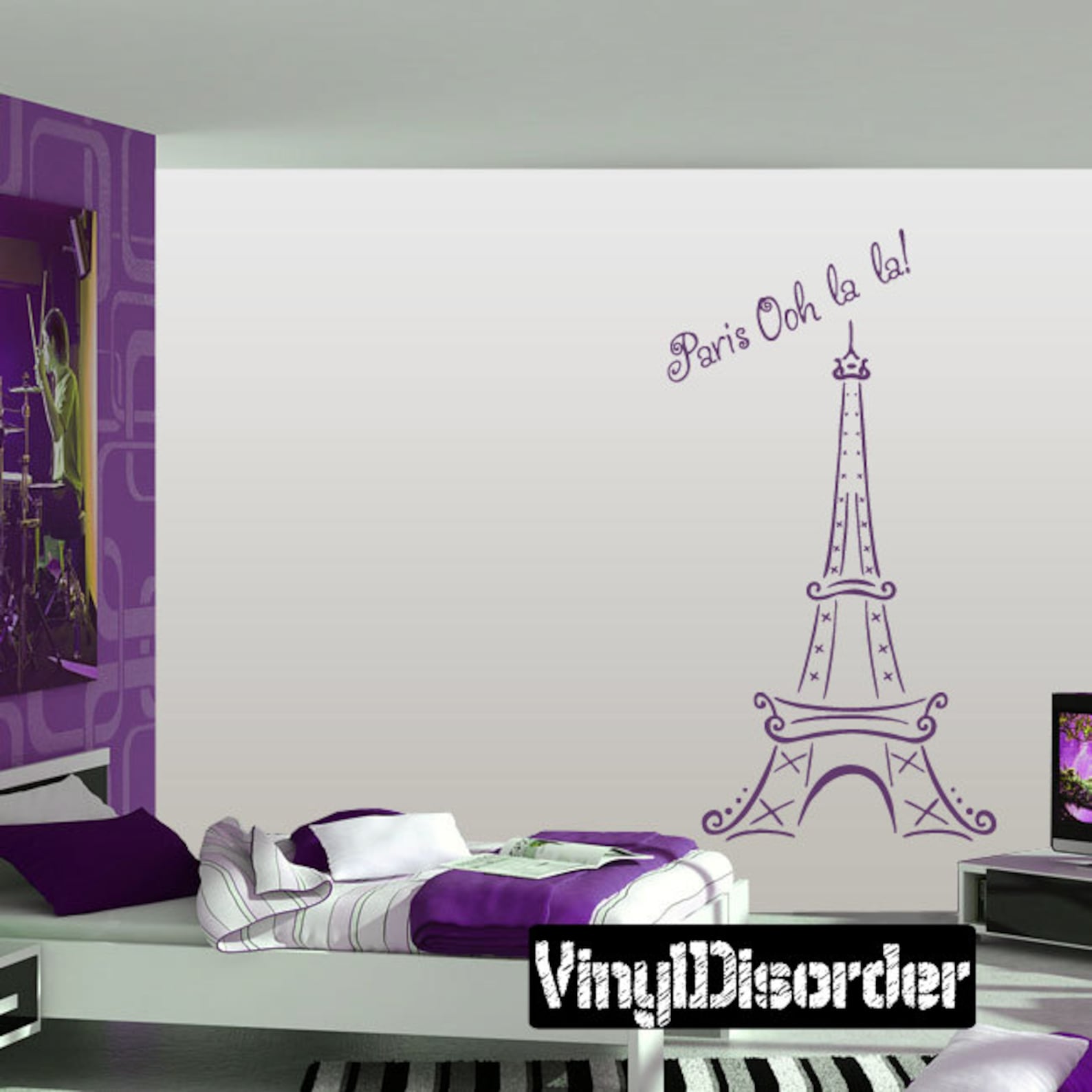 Paris Eiffel Tower Decal - Car Decals - Custom Decals - Paeitooohlalet ...