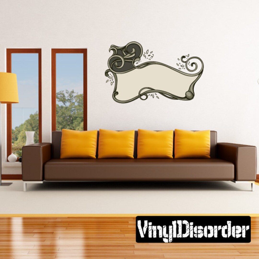 Ornate Scroll Wall Decal - Wall Fabric - Vinyl Decal - Removable and ...