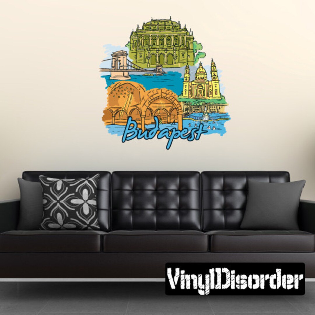 Famous City Budapest Wall Decal - Wall Fabric - Vinyl Decal - Removable ...