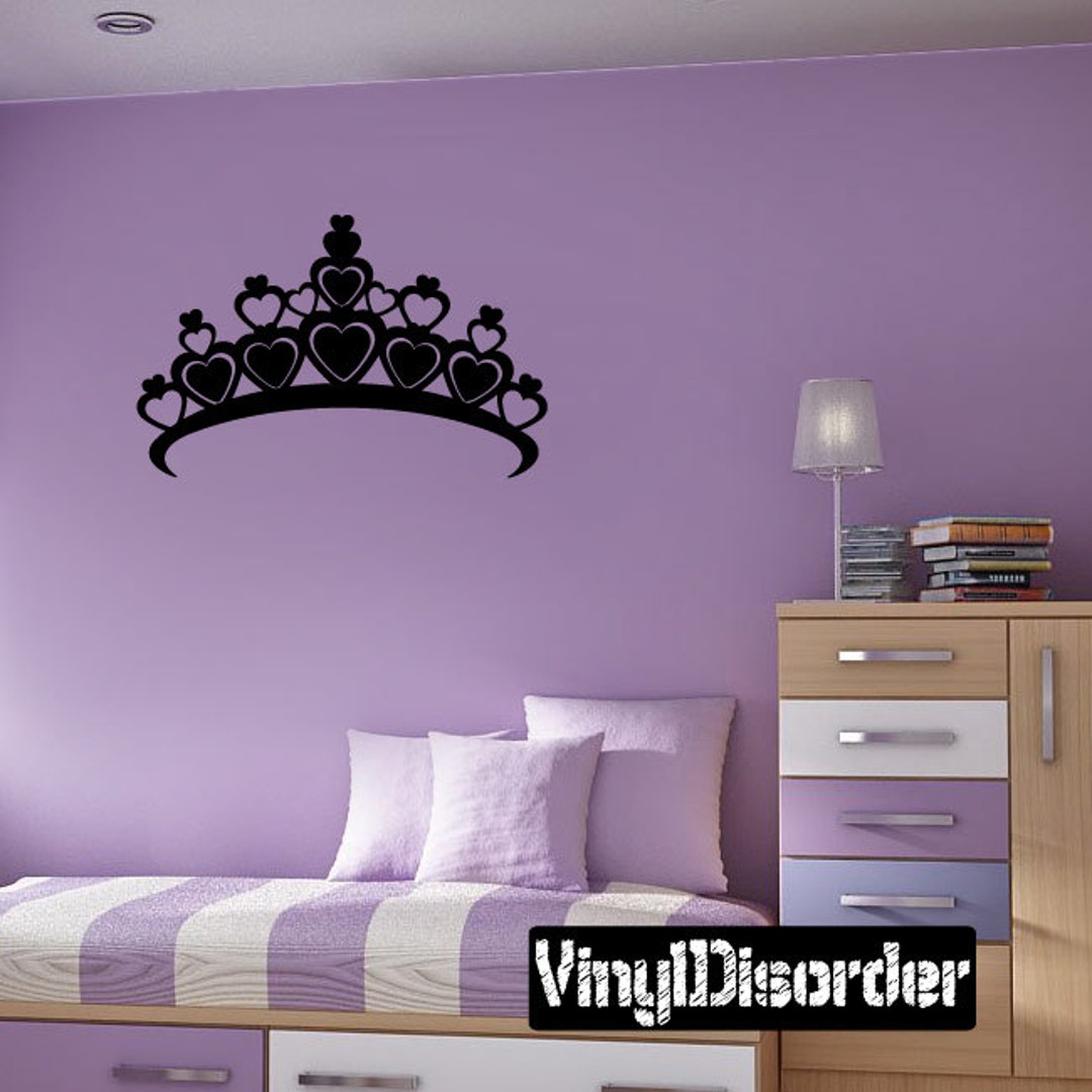 Princess Crown Vinyl Wall Decal or Car Sticker - Mv001et - Etsy