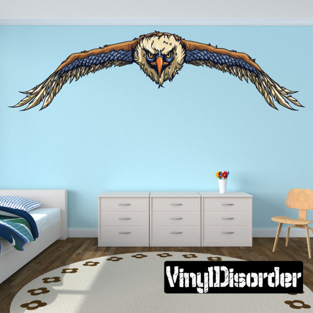 Eagle Wall Decal - Wall Fabric - Vinyl Decal - Removable and Reusable ...