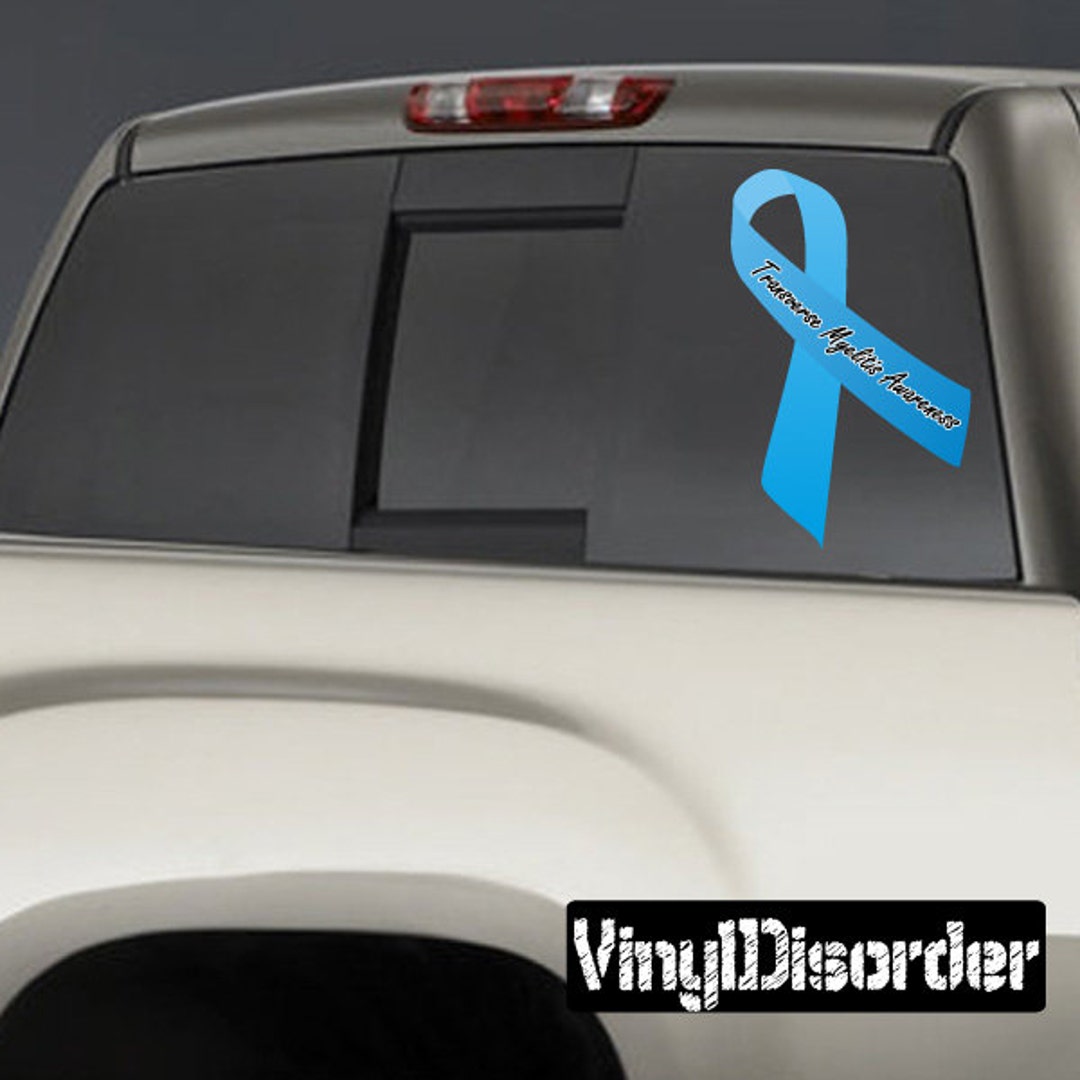 Transverse Myelitis Awareness Ribbon Vinyl Wall Decal or Car Sticker - Etsy