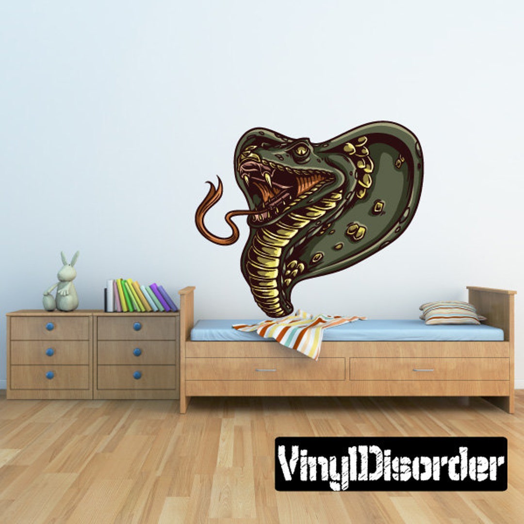 Cobra Snake Wall Decal - Wall Fabric - Vinyl Decal - Removable and ...
