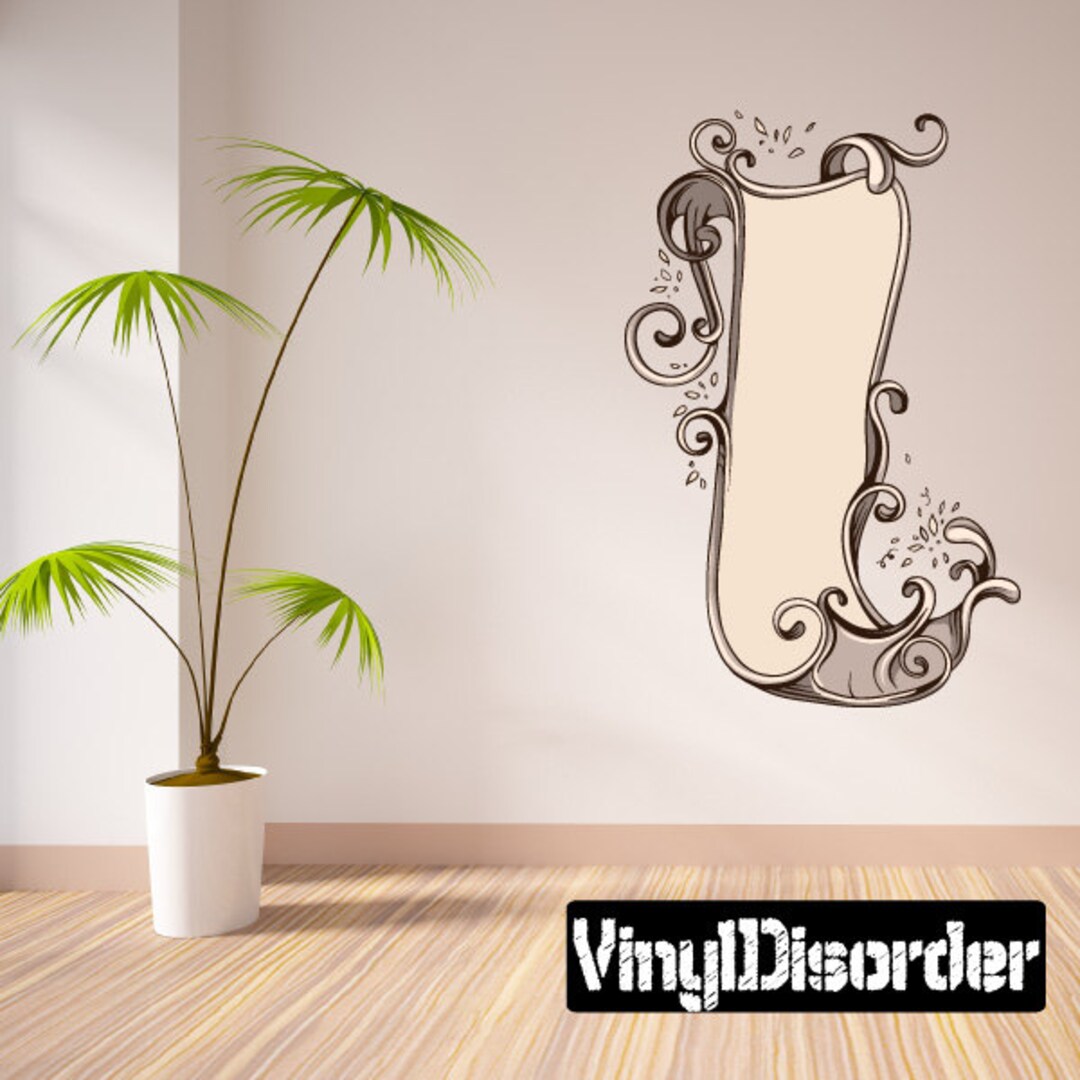 Ornate Scroll Wall Decal - Wall Fabric - Vinyl Decal - Removable and ...