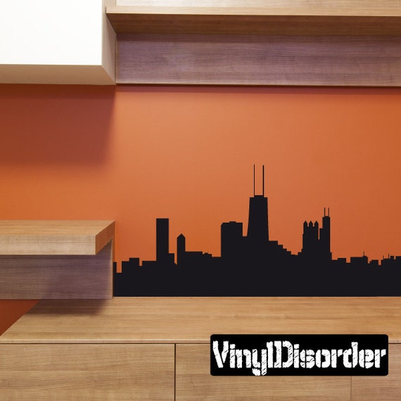 Chicago Skyline Vinyl Wall Decal or Car Sticker SS019ET - Etsy
