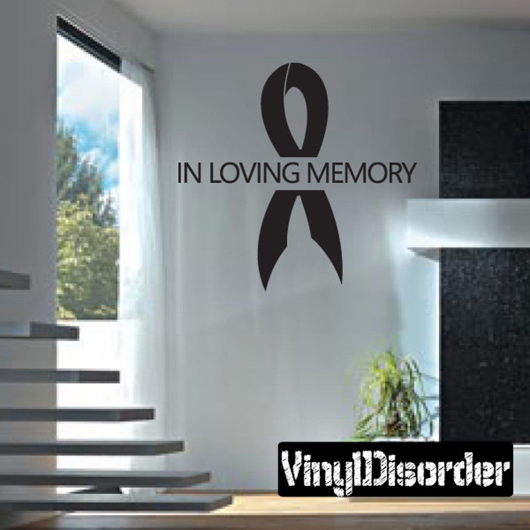 In Loving Memory Ribbon Vinyl Wall Decal or Car Sticker - Mv001et - Etsy