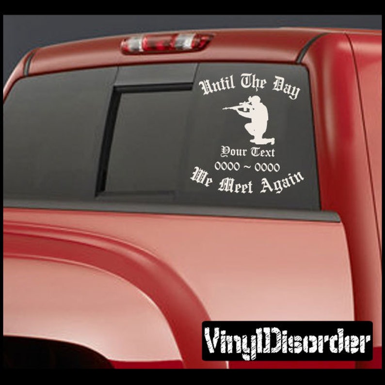 Military 06 in Loving Memory Custom Car or Wall Vinyl Decal Stickers ...