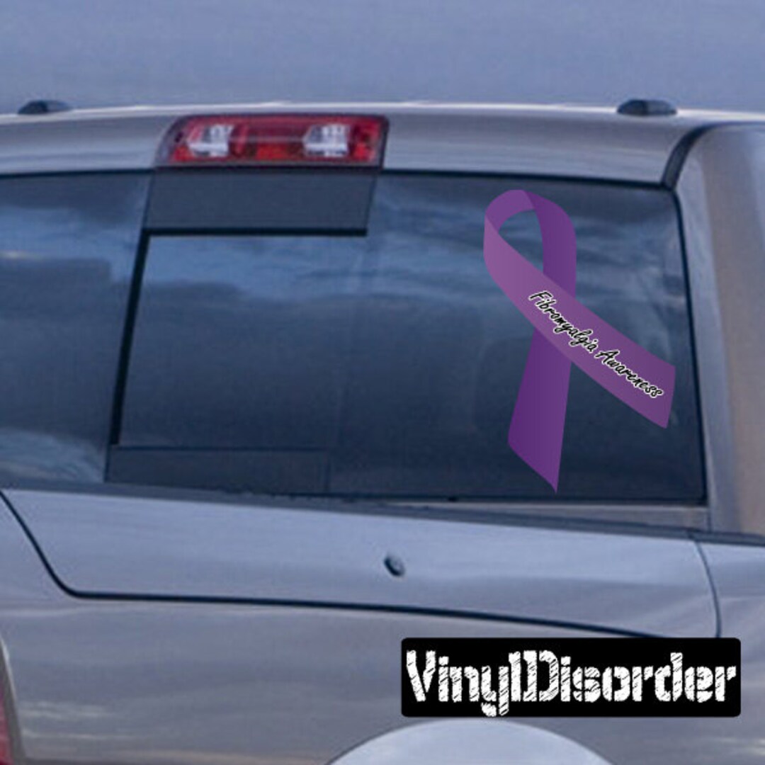 Fibromyalgia Awareness Ribbon Vinyl Wall Decal or Car Sticker - Etsy