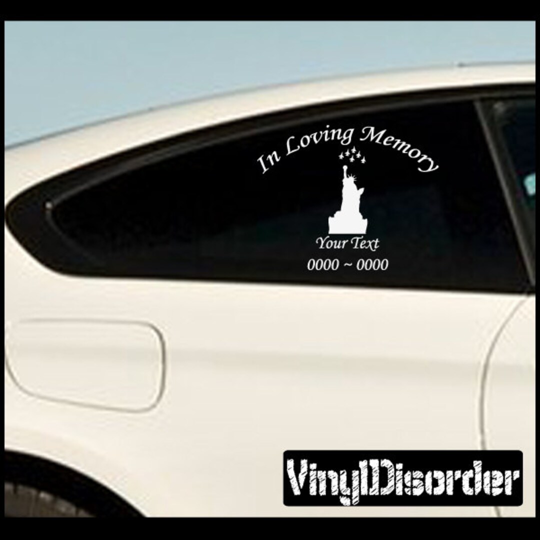 Military 4 in Loving Memory Custom Car or Wall Vinyl Decal Stickers ...