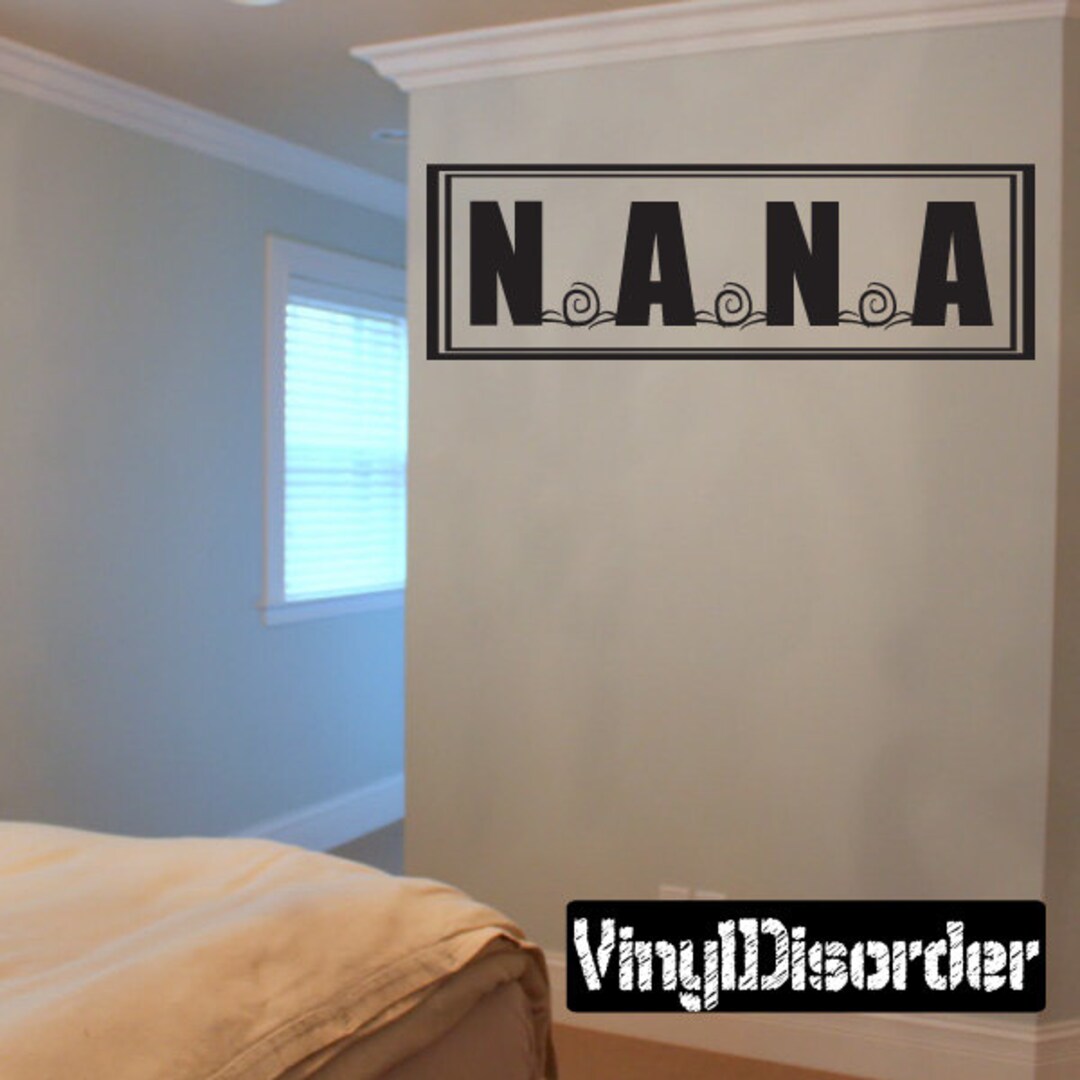 Nana - Vinyl Wall Decal - Wall Quotes - Vinyl Sticker - Fa028nanaiet - Etsy