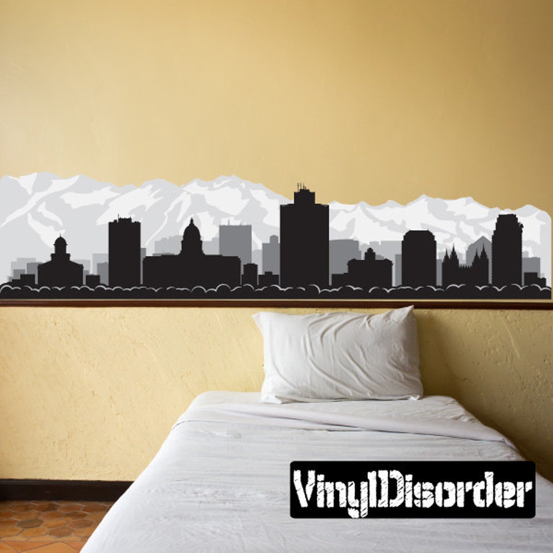 Salt Lake City Utah Skyline Vinyl Wall Decal or Car Sticker - Vinyl ...