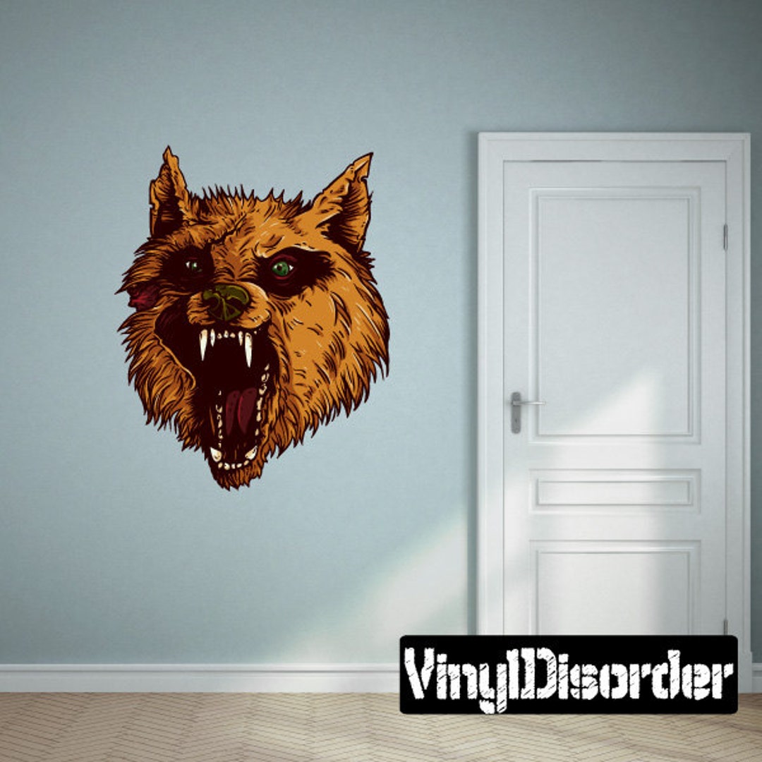 Mythical Creature Werewolf Wall Decal - Wall Fabric - Vinyl Decal ...